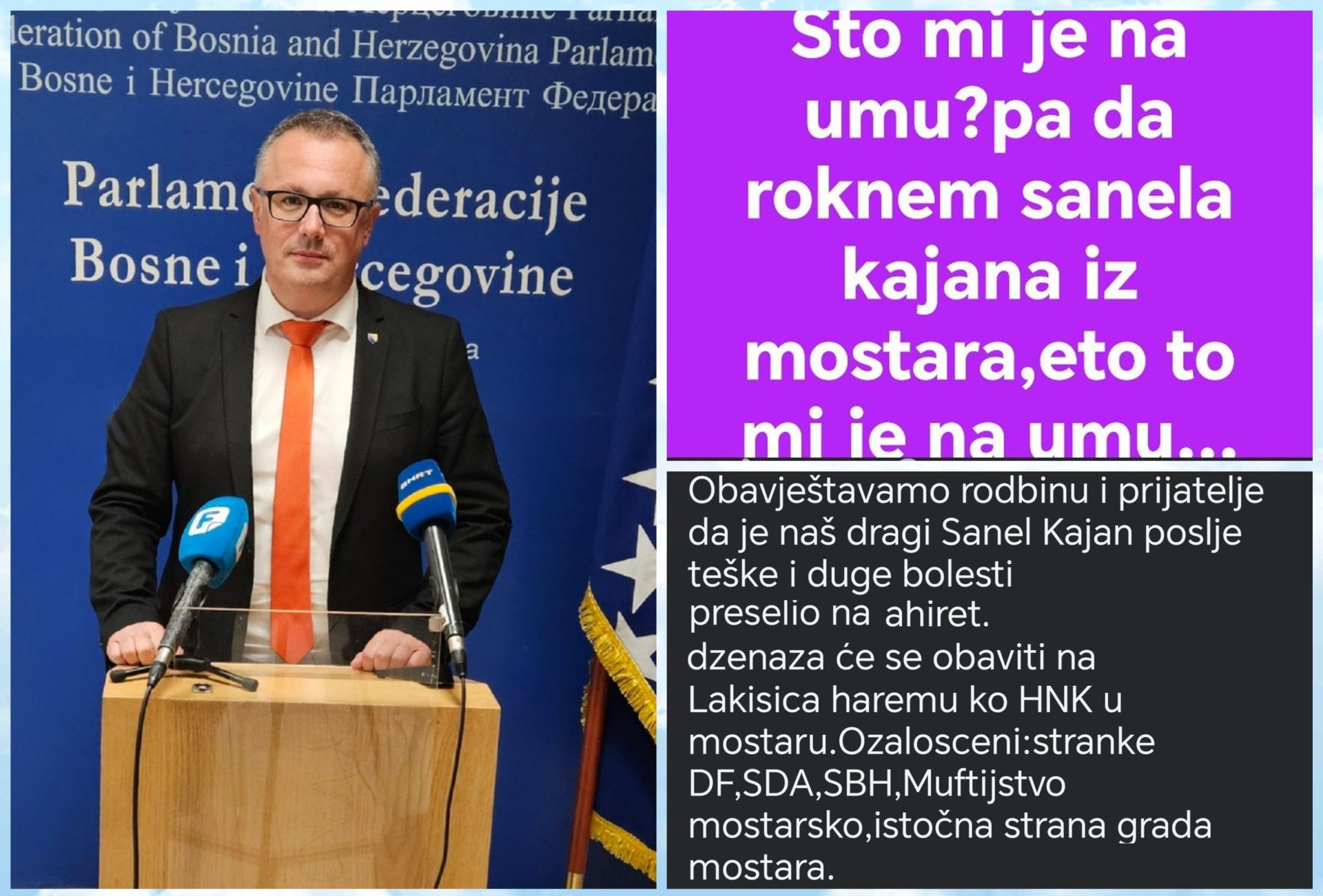 Mostar: MUP HNK identificirao osobu koja je prijetila smrću zastupniku ...